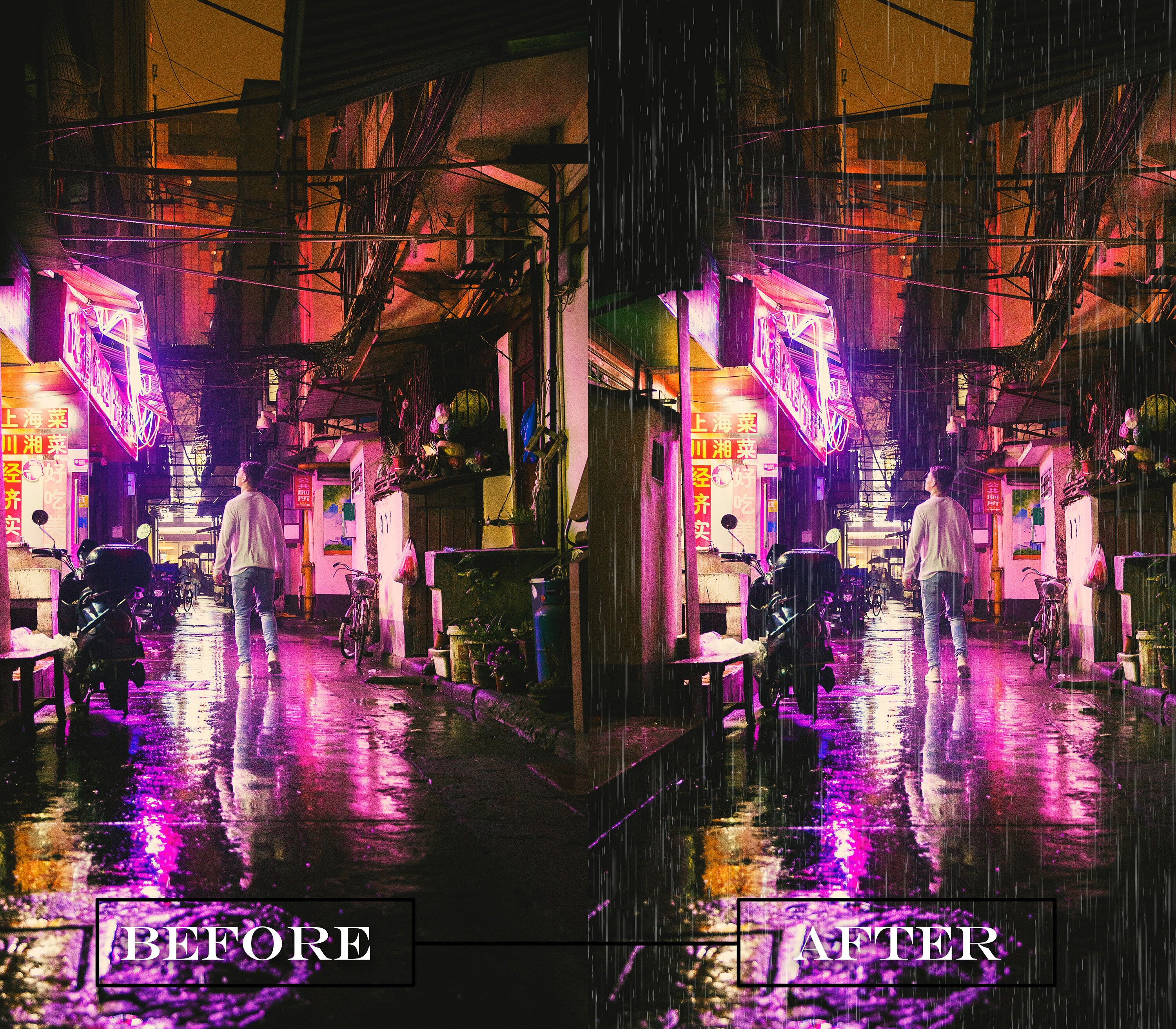 35 REALISTIC RAIN OVERLAYS, Digital Download for Photoshop, Combine ...