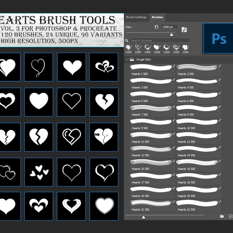 Heart Tool Photoshop - Etsy