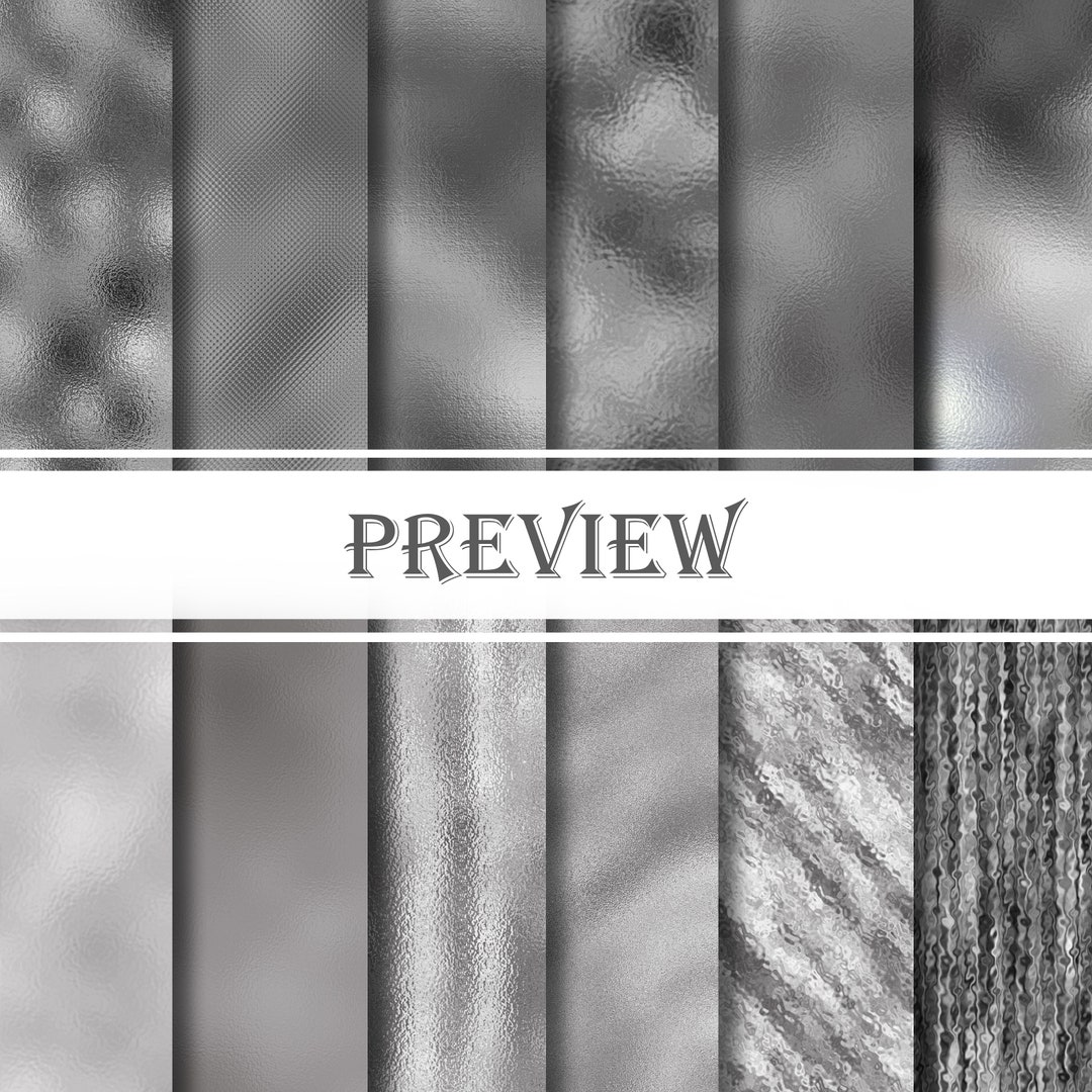 DIGITAL PAPER, Silver Foil, Use for Scrapbook, Wedding, Anniversary ...