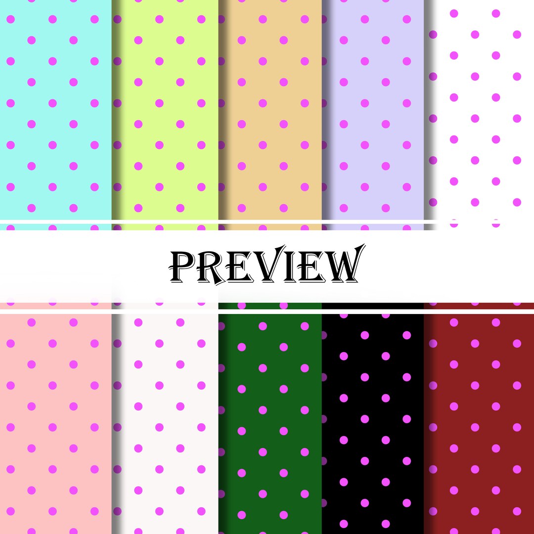 POLKA DIGITAL PAPER, Purple Polka Dots, Printable, Digital Downloads ...