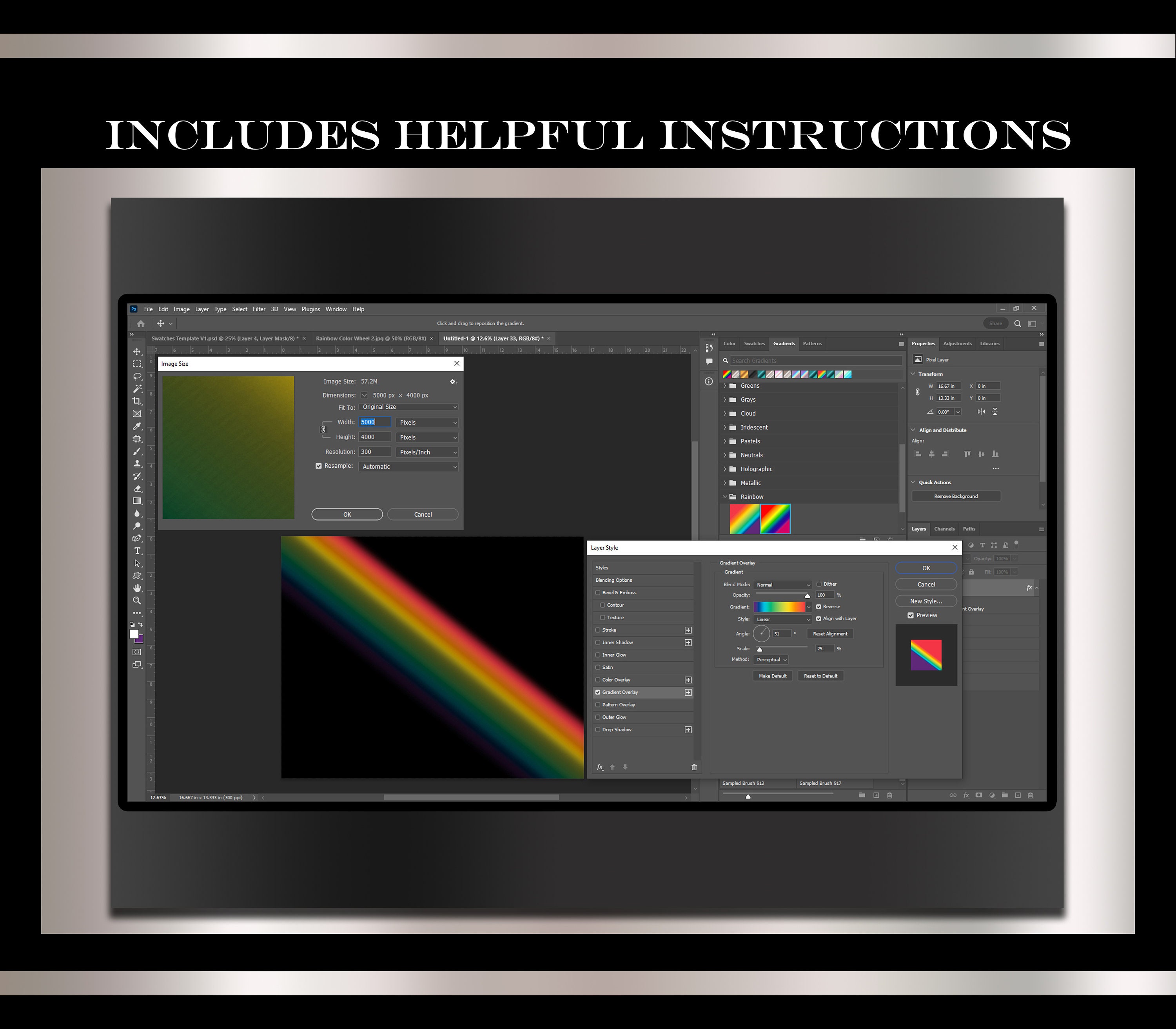 REALISTIC RAINBOW BRUSHES, for Photoshop. Rainbows Are Just Blurry Light and These Brushes ...
