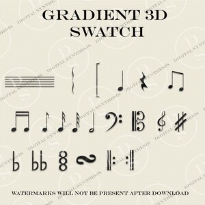 21 MUSICAL NOTES, Brushes for Photoshop. Seamless, Make Music Sheets ...