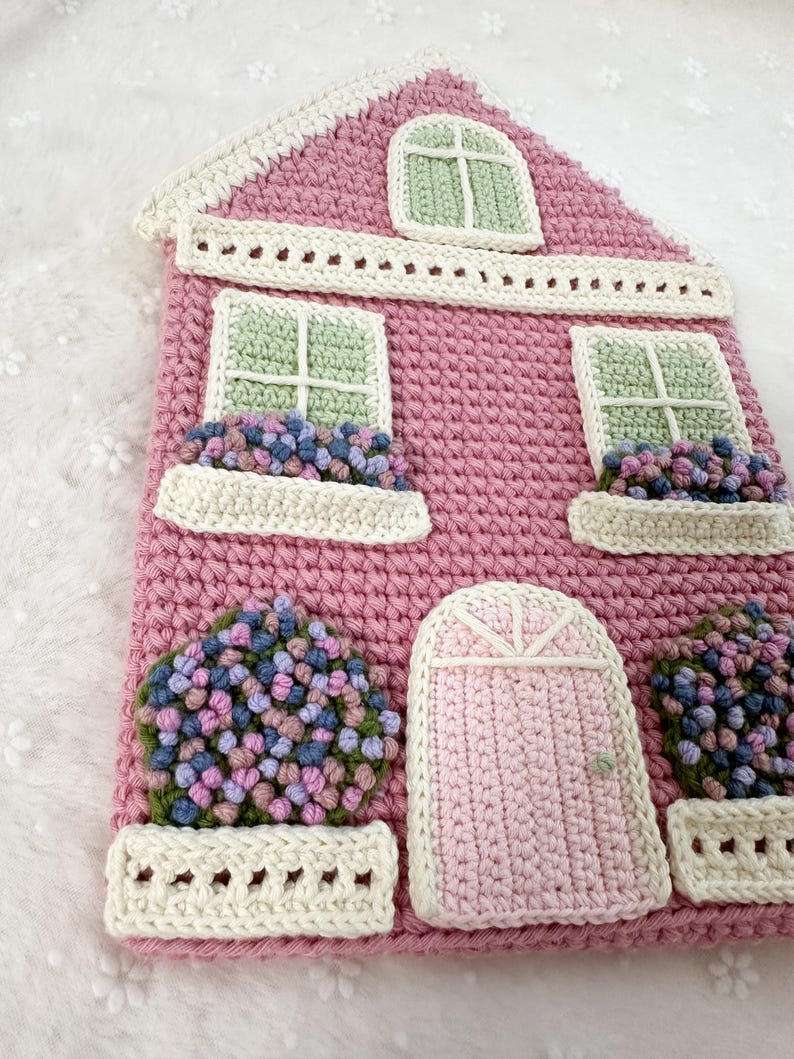 Kindle Crochet Pattern Pink Cottage House - Etsy