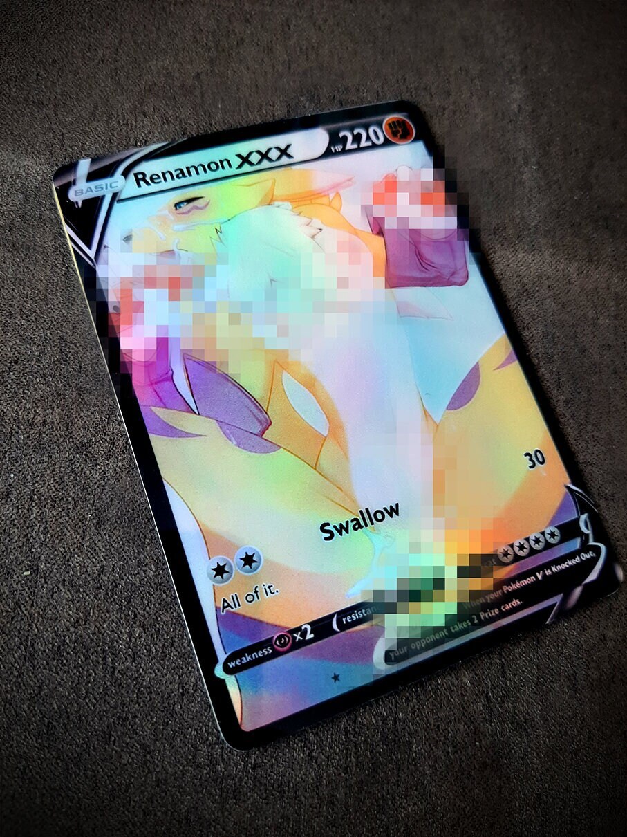 Renamon Hentai Vmax Card Etsy Australia