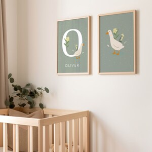 Goose Wall Art, Custom Silly Goose Poster, Girl Nursery Decor, Farm ...