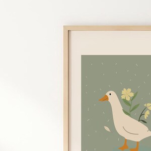 Goose Wall Art, Custom Silly Goose Poster, Girl Nursery Decor, Farm ...