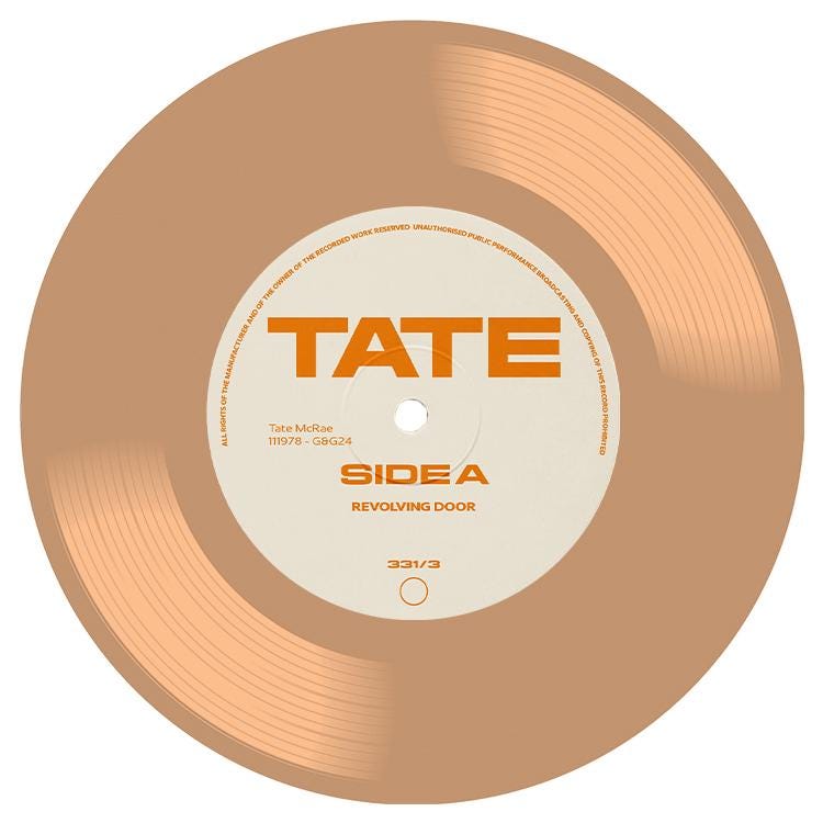 Revolving Door - Tate Mcrae Vinyl Record Art, Rec Room Decor, Digital ...