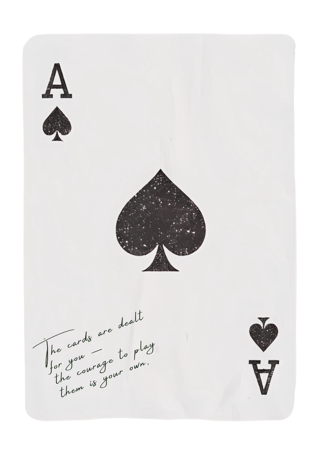 Ace of Spades Minimalist Art Print – Motivational Playing Card Wall ...