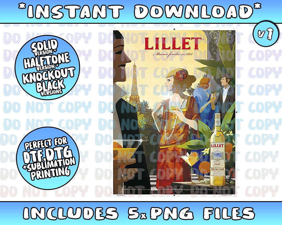 Vintage Lillet Poster Art - Etsy