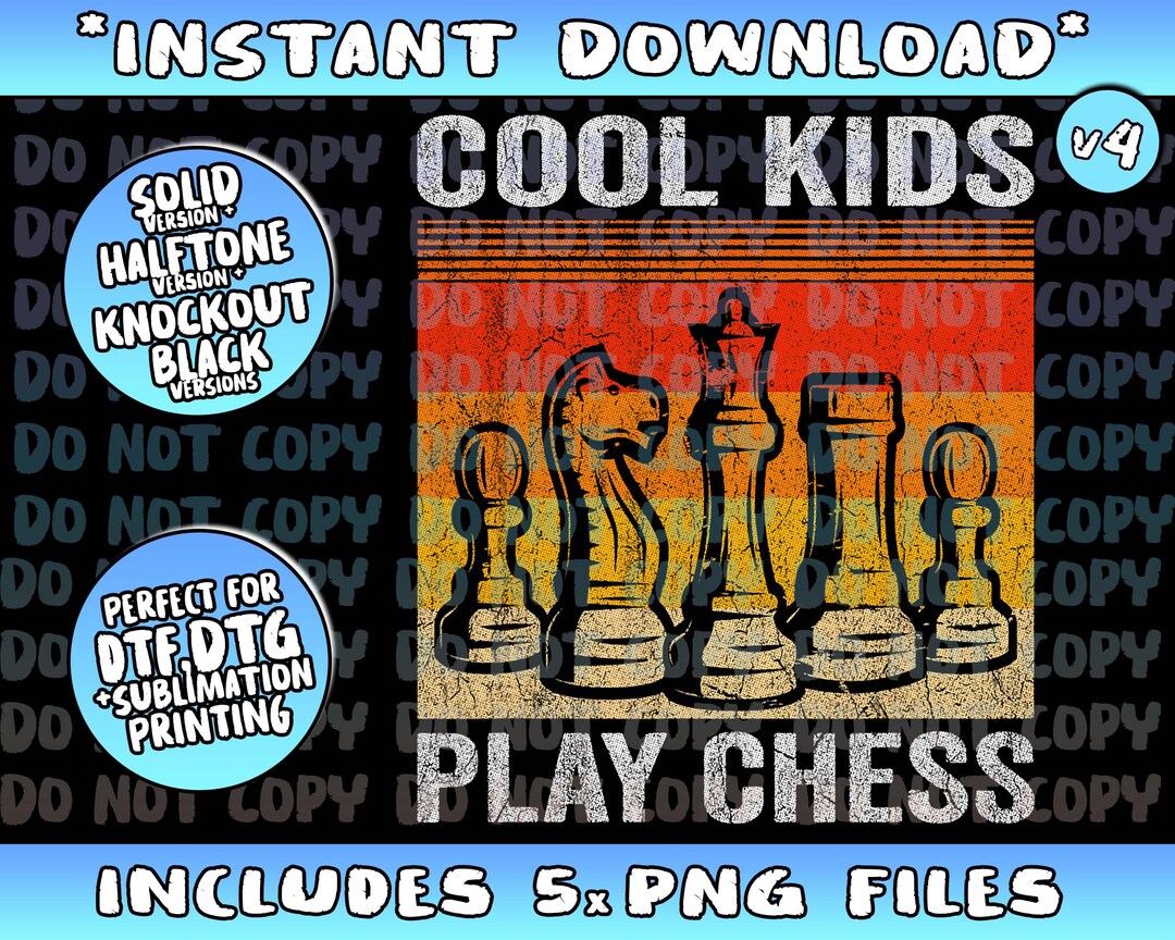 Cool Kids Play Chess Kids Chess Quotes Design Chess Girls Png Bundle ...
