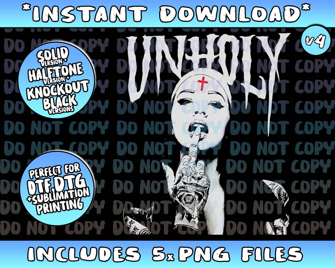 Satanic Nun Tattoos Unholy - Etsy