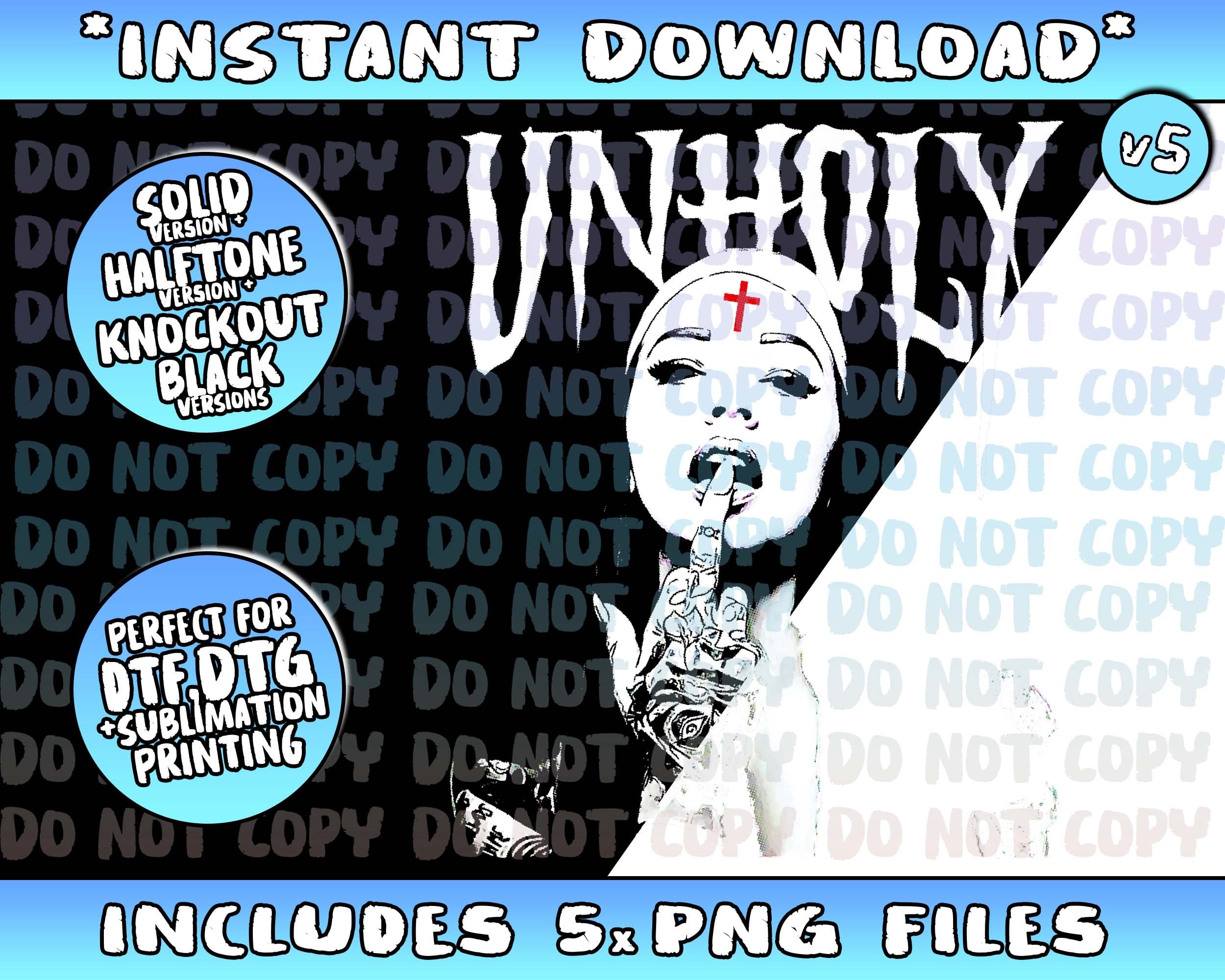 Satanic Nun Tattoos Unholy - Etsy