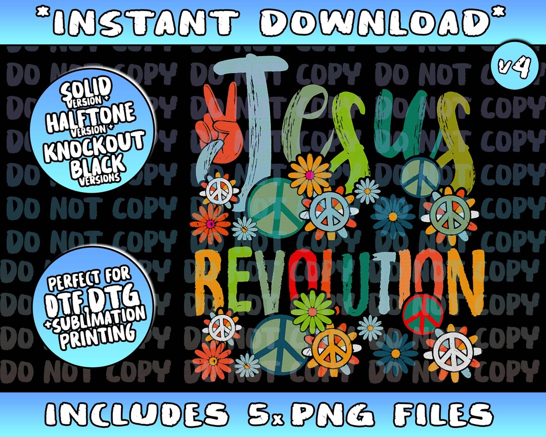 Jesus Revolution Faith Retro Groovy Flower Peace Sign - Etsy
