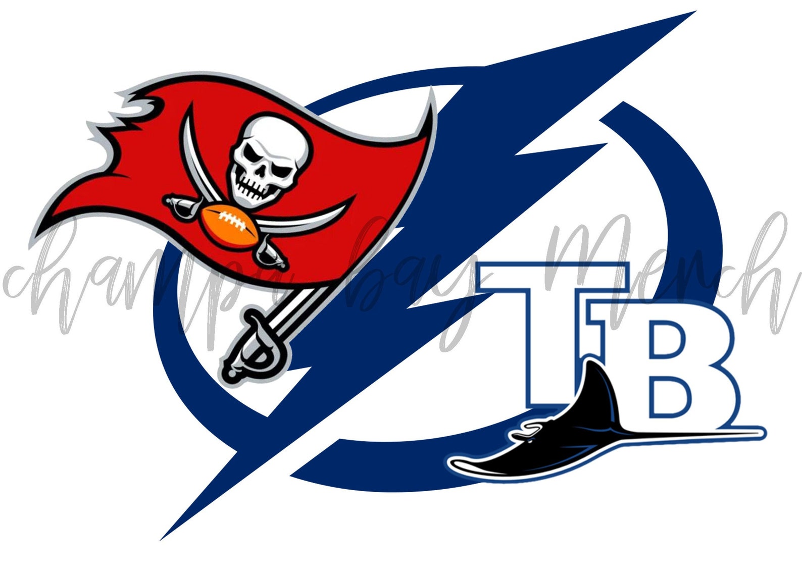 Tampa Bay Champa Bay Buccaneers Lightning Rays Digital - Etsy