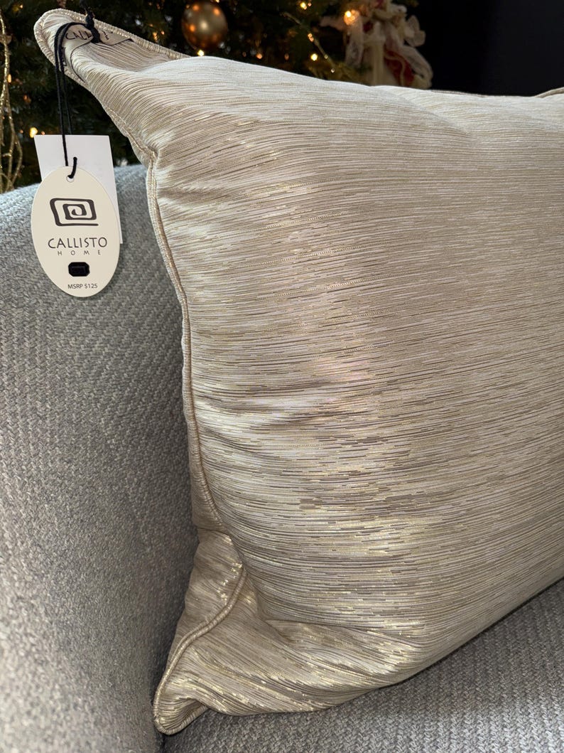 Callisto Home Gold Metallic Golden 24x24 Textured Square Decorative ...