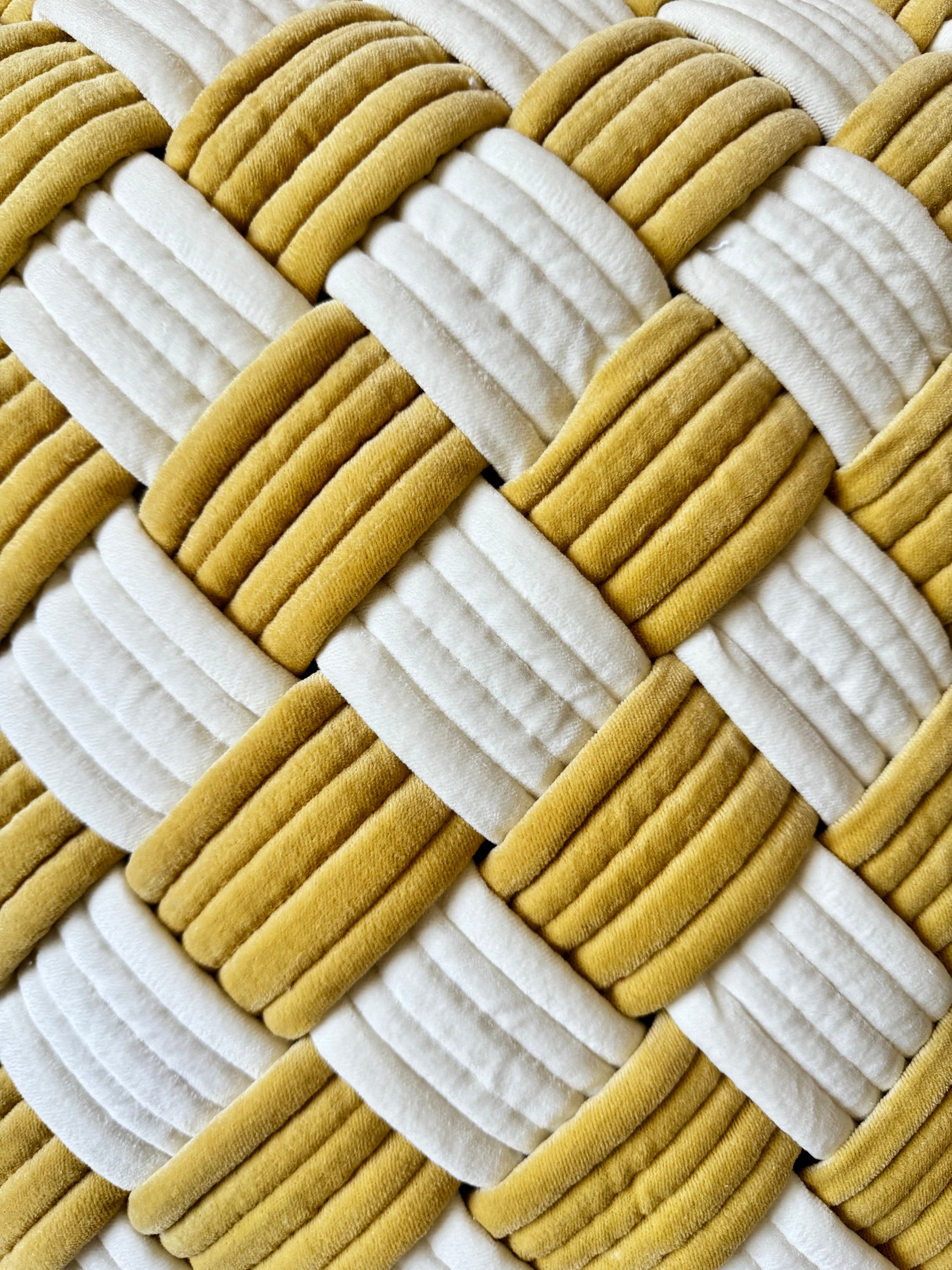 The World Traveler Collection India 20x20 Yellow White Braided Woven ...