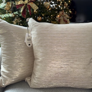 Callisto Home Gold Metallic Golden 24x24 Textured Square Decorative ...