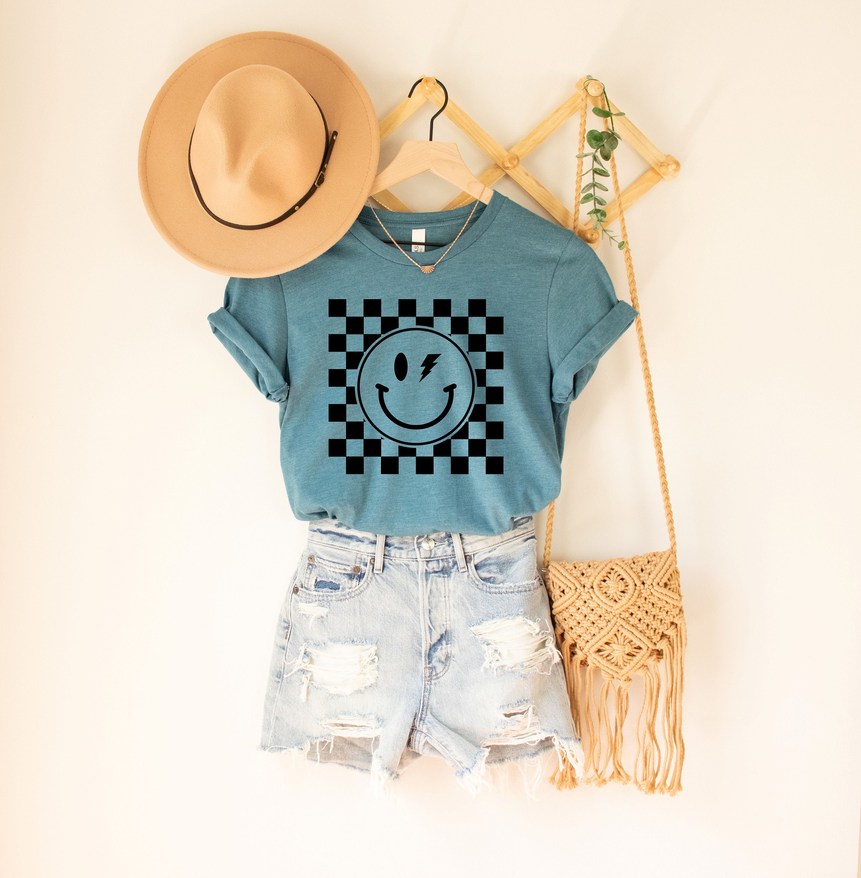 Checkers Smiley Face Shirt, Smiley Face Shirt, Peace Sign Shirt, Smiley ... Checkers Smiley Face Shirt, Smiley Face Shirt, Peace Sign Shirt, Smiley ...