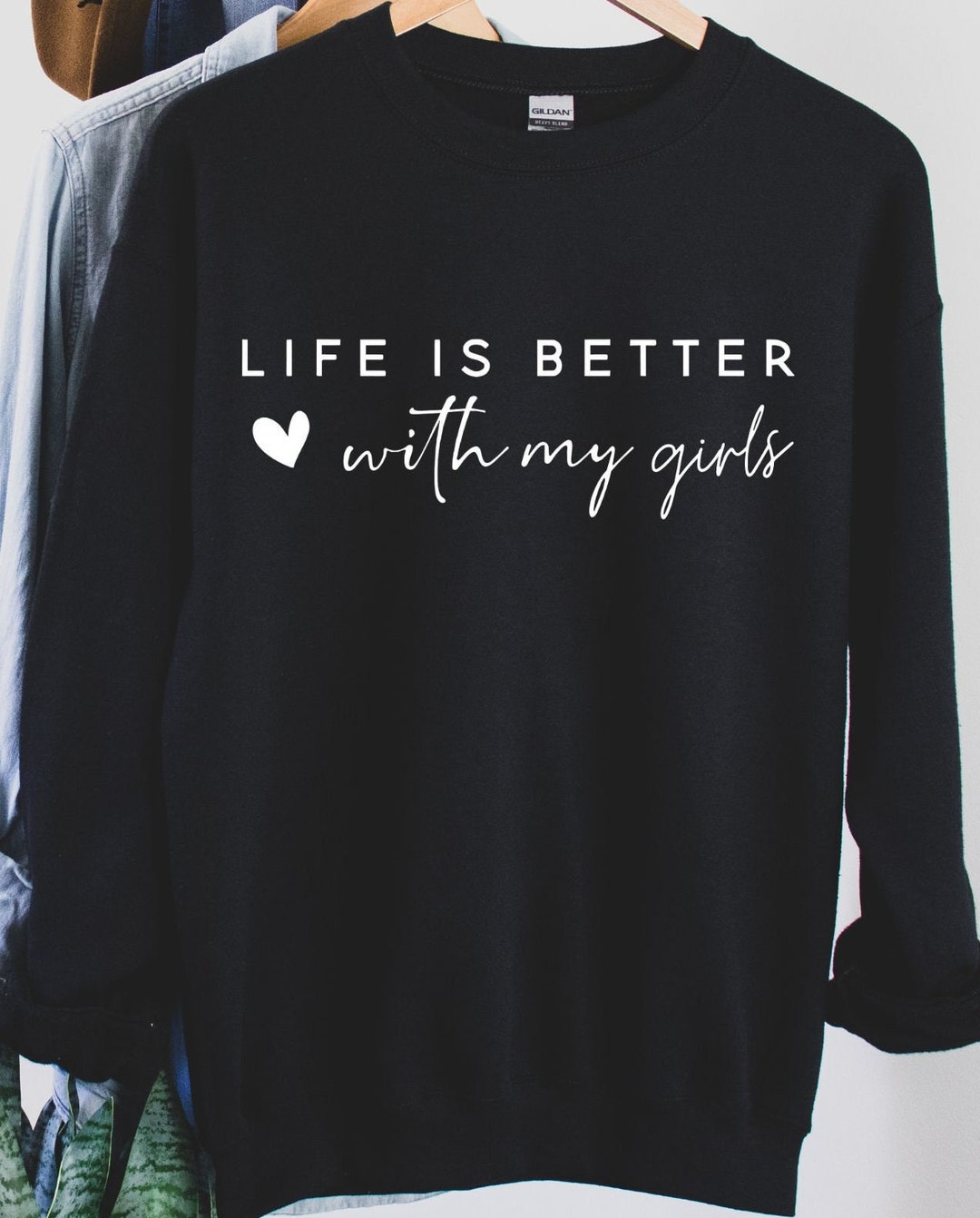 Mom of Girls Sweat, Mommy and Me Sweat, Gifts for Mom, Life is Better ...
