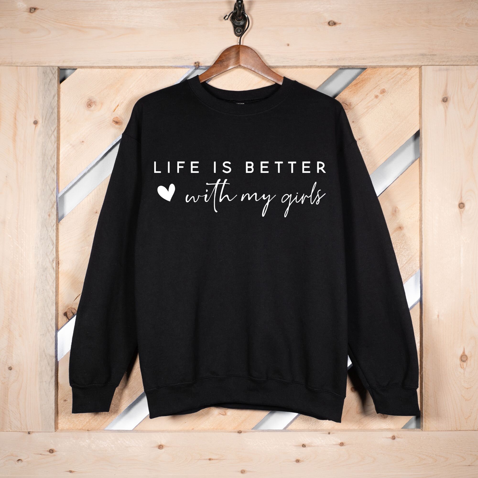Mom of Girls Sweat, Mommy and Me Sweat, Gifts for Mom, Life is Better ...