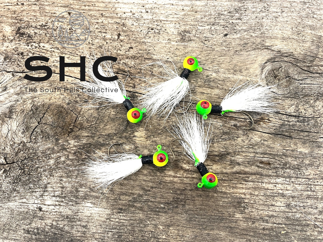 1/4 Ounce Bucktail Hair Jigs 5 Combo Pack Hand Tied in Our - Etsy