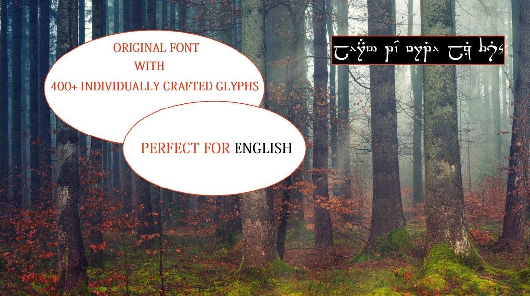 Tengwar Font / General Mode / Sindarin / Tolkien Font / Elvish Font - Etsy