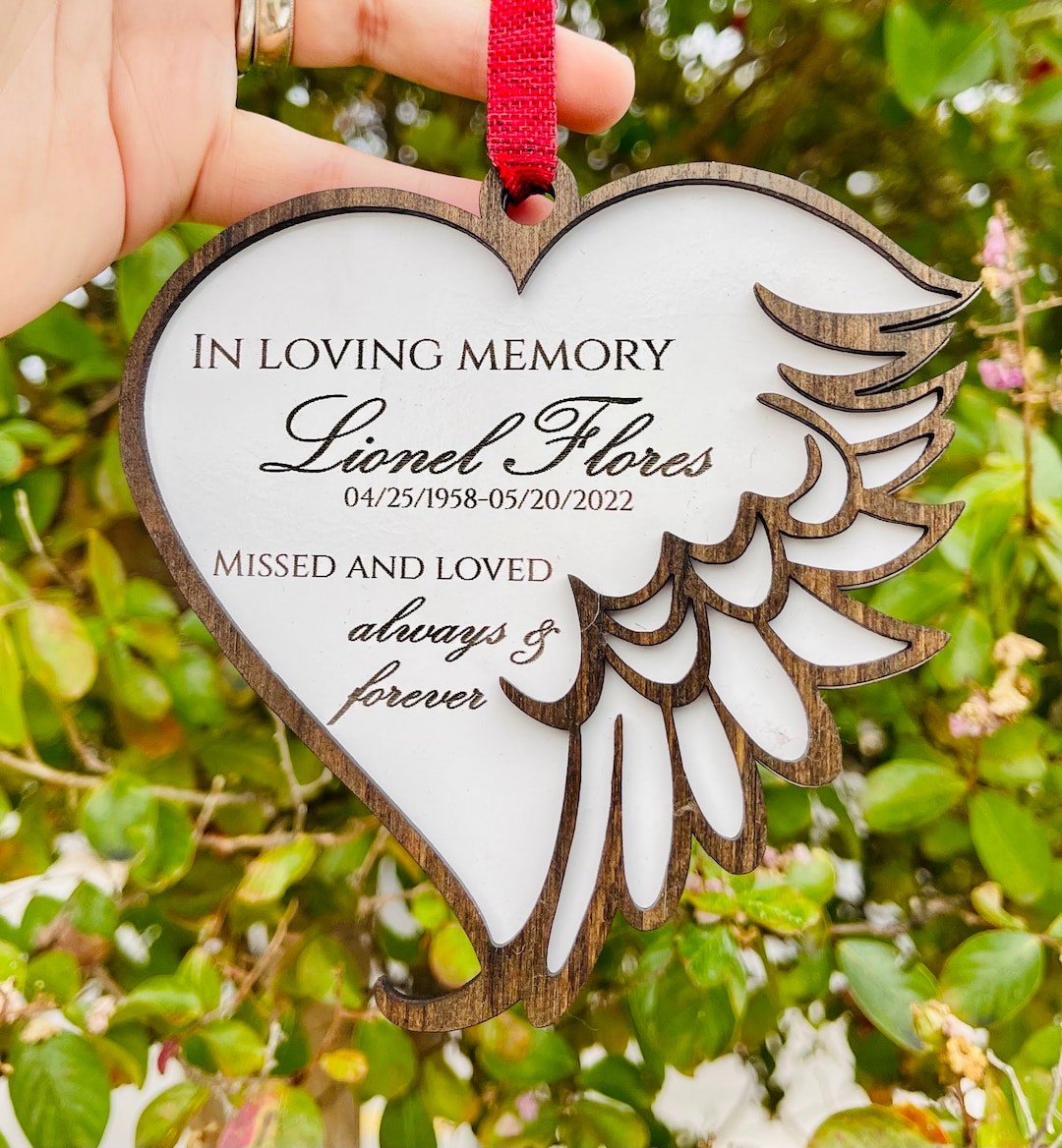 In Loving Memory Wooden Ornament | Personalized Christmas Memory ...