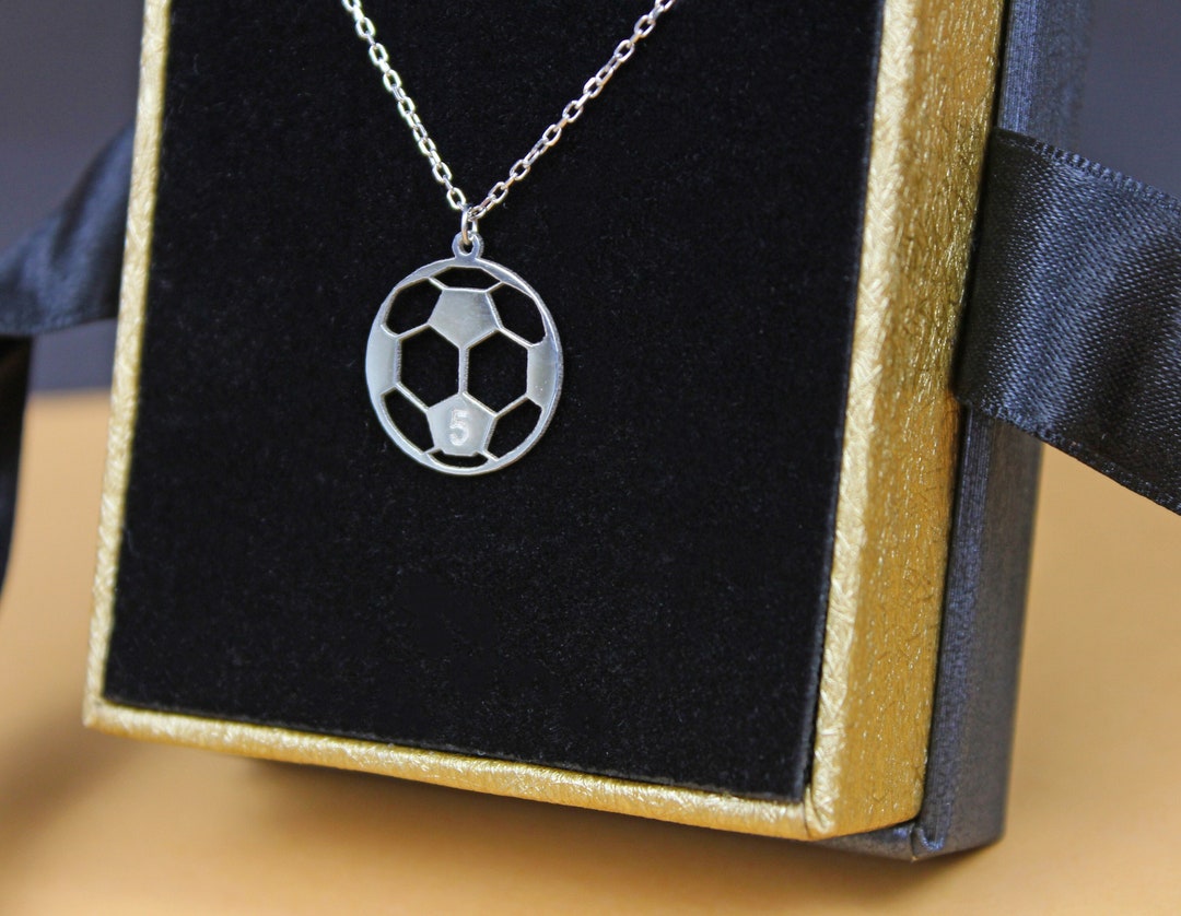 Dainty Soccer Personalized Necklace, Soccer Ball Pendant, Soccer Team ...