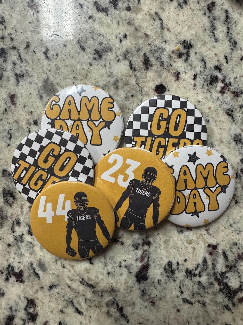 Custom Game Day Button BUNDLES: Personalized Team Spirit Pins - Etsy