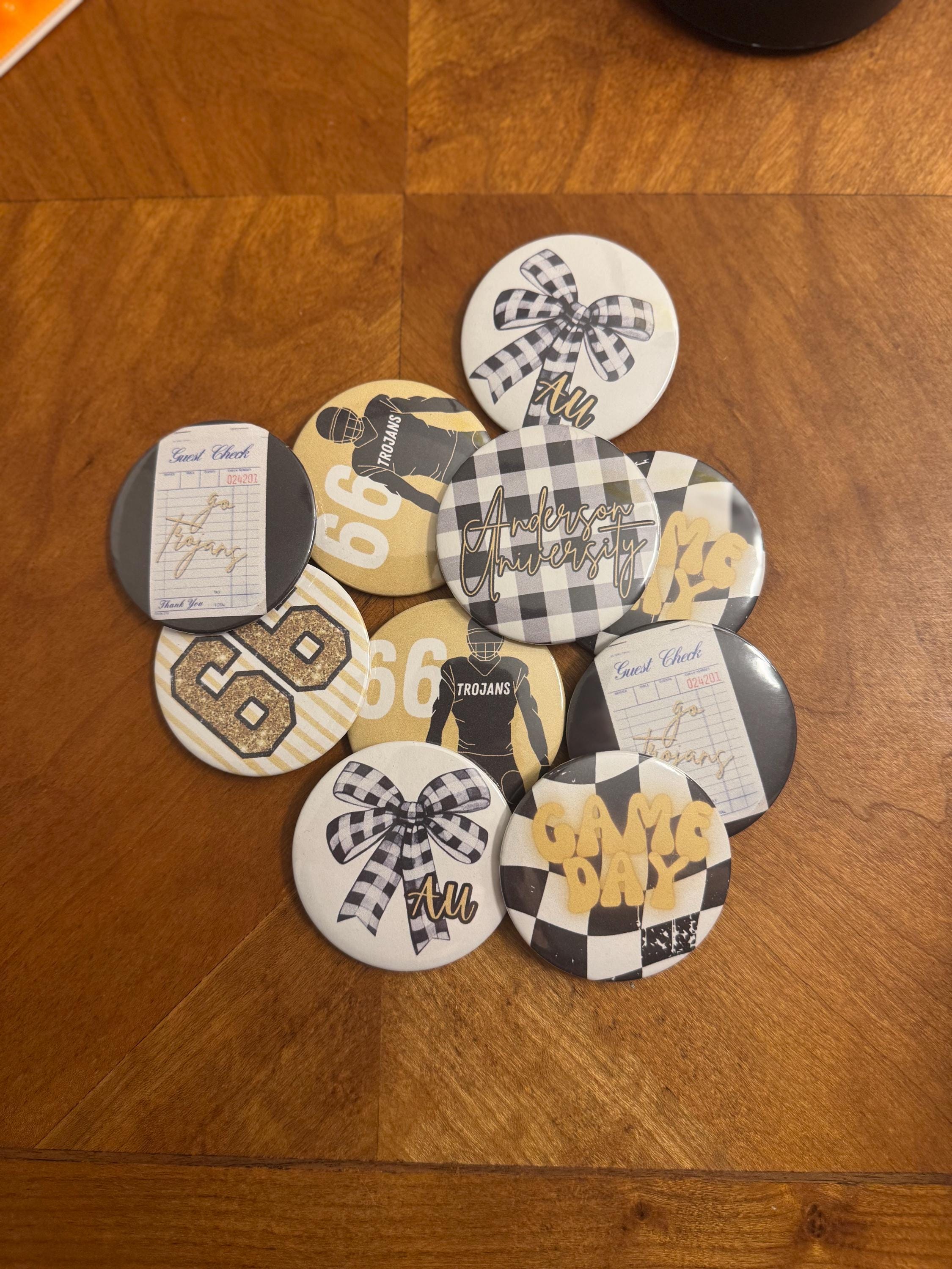 Custom Game Day Button BUNDLES: Personalized Team Spirit Pins - Etsy