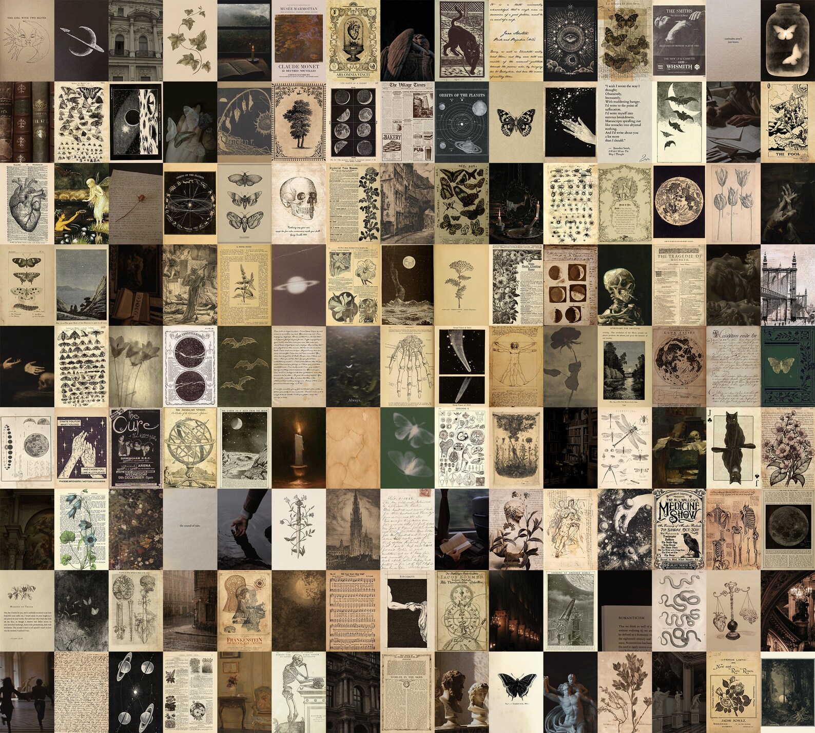 Dark Academia Aesthetic Wall Decor 135pcs Vintage Poster - Etsy