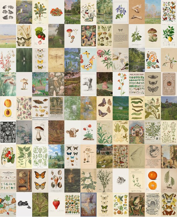 Cottagecore Aesthetic Wall Decor 115pcs Vintage Poster - Etsy Australia