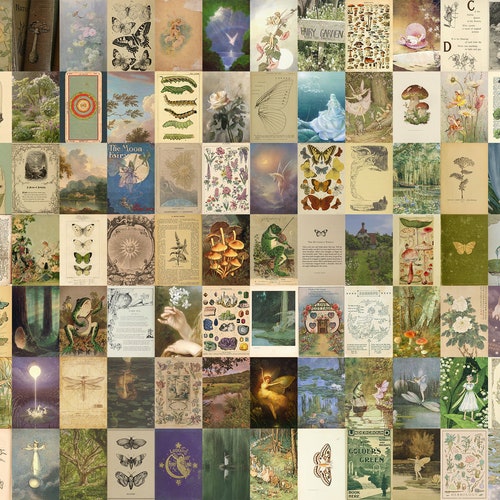 Cottagecore Aesthetic Wall Decor 115pcs Vintage Poster Wall Etsy