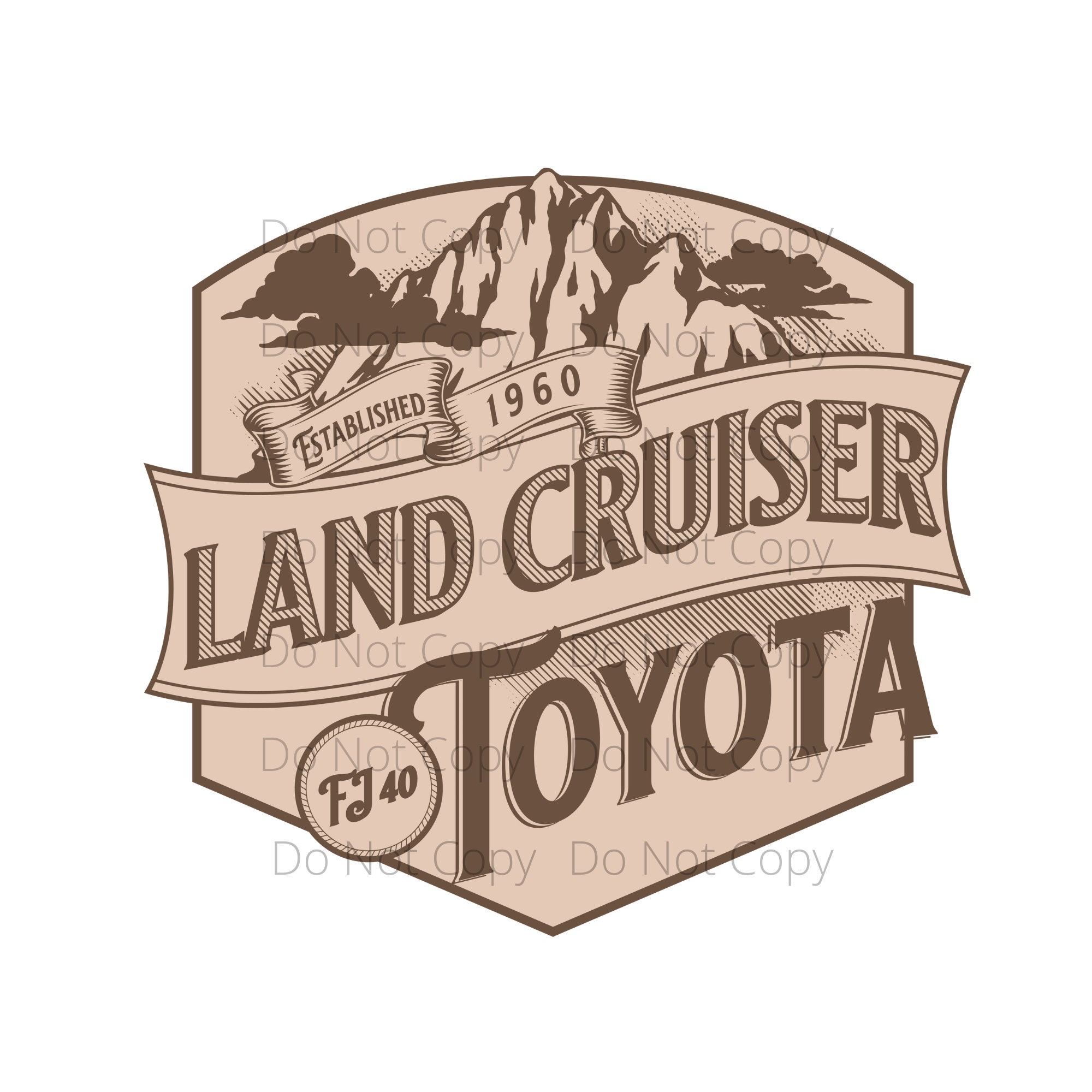 Toyota Land Cruiser Fj40 Logo Design Vintage Badge, Patch, Shirt Design ...