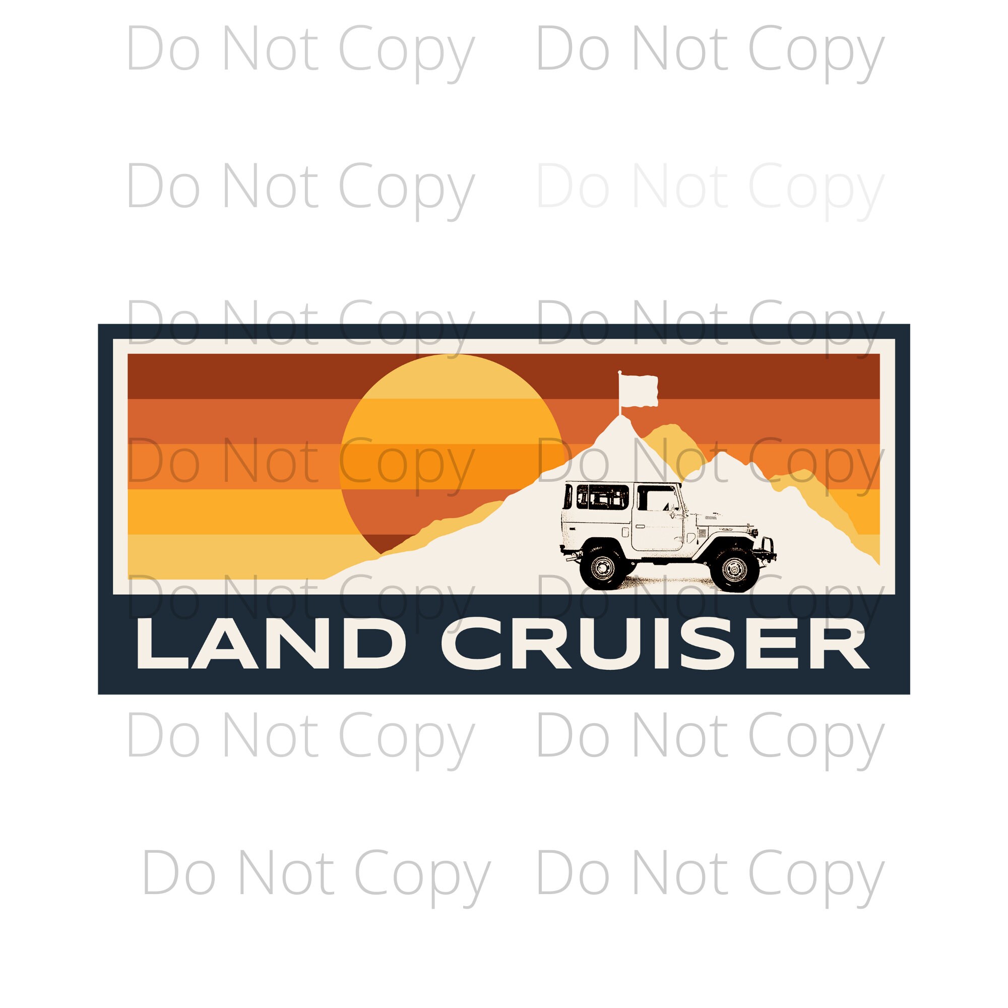 Toyota Land Cruiser Fj40 Logo Design Vintage Sun Outdoor Vibes - Etsy ...