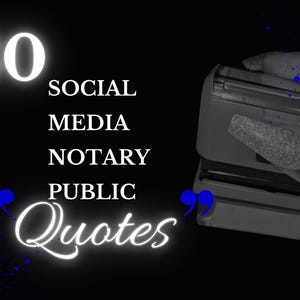 30 Notary Public Social Media Quotes: Canva Templates (digital Download ...