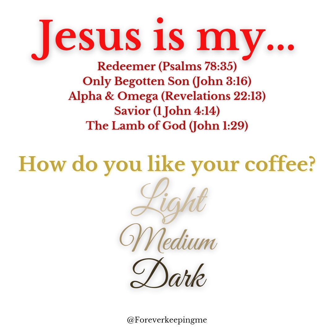 Jesus Dark Roast T-shirt: Christian Coffee Lover Tee - Etsy