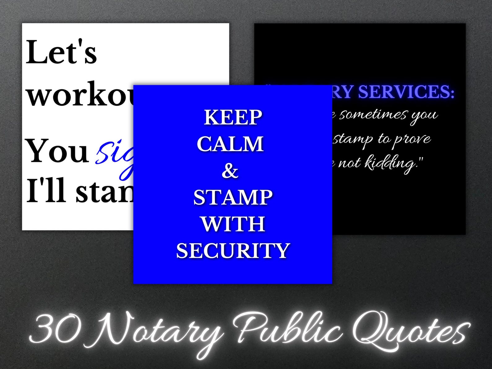 30 Notary Public Social Media Quotes: Canva Templates (digital Download ...