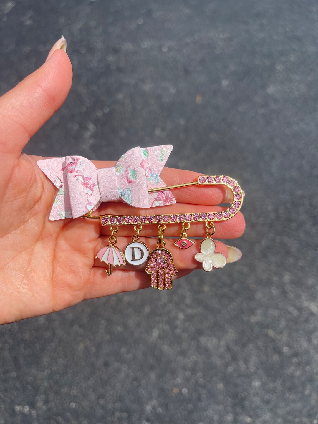 Crystal Pink Baby Girl Stroller Pin - Etsy