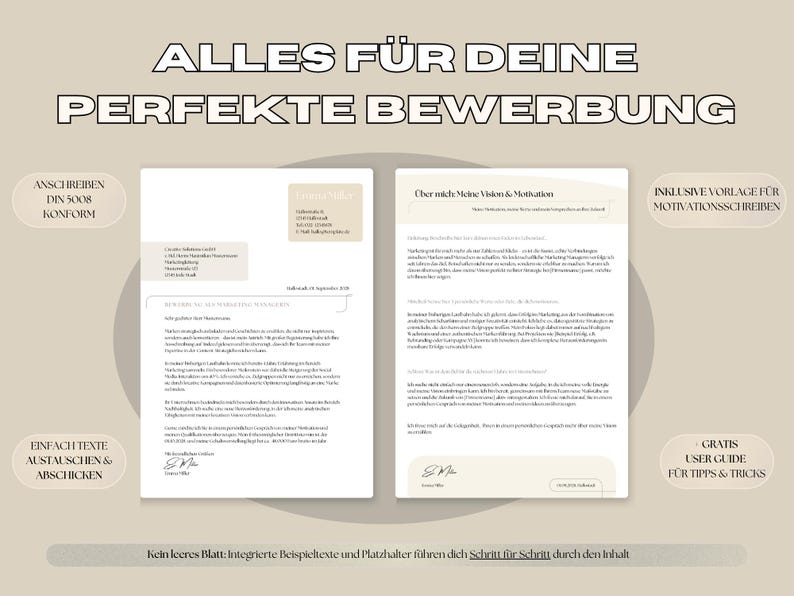 Modern Application Template | 3-piece Set Including Cover Letter ...