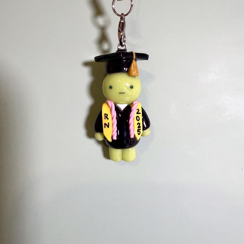 Smiski Graduation Keychain - Etsy