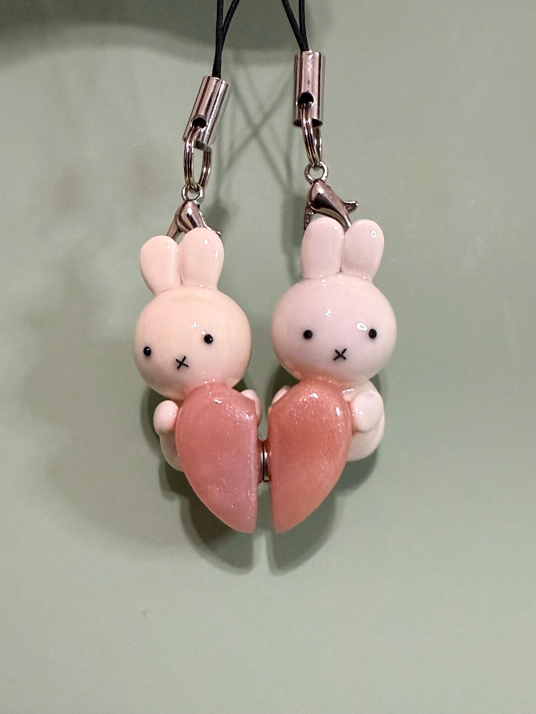 Miffy Magnetic Heart Charm | Handmade Cute Miffy Charm | Matching ...