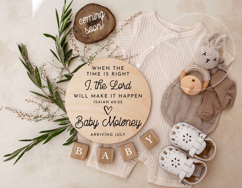 Religious Pregnancy Reveal Social Media Baby Announcement - Etsy
