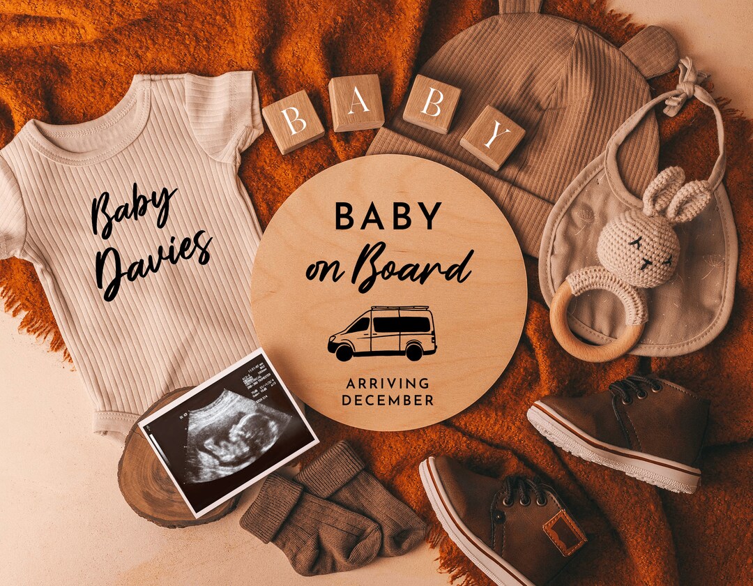 Vanlife Sprinter Pregnancy Announcement Digital Camping Baby ...