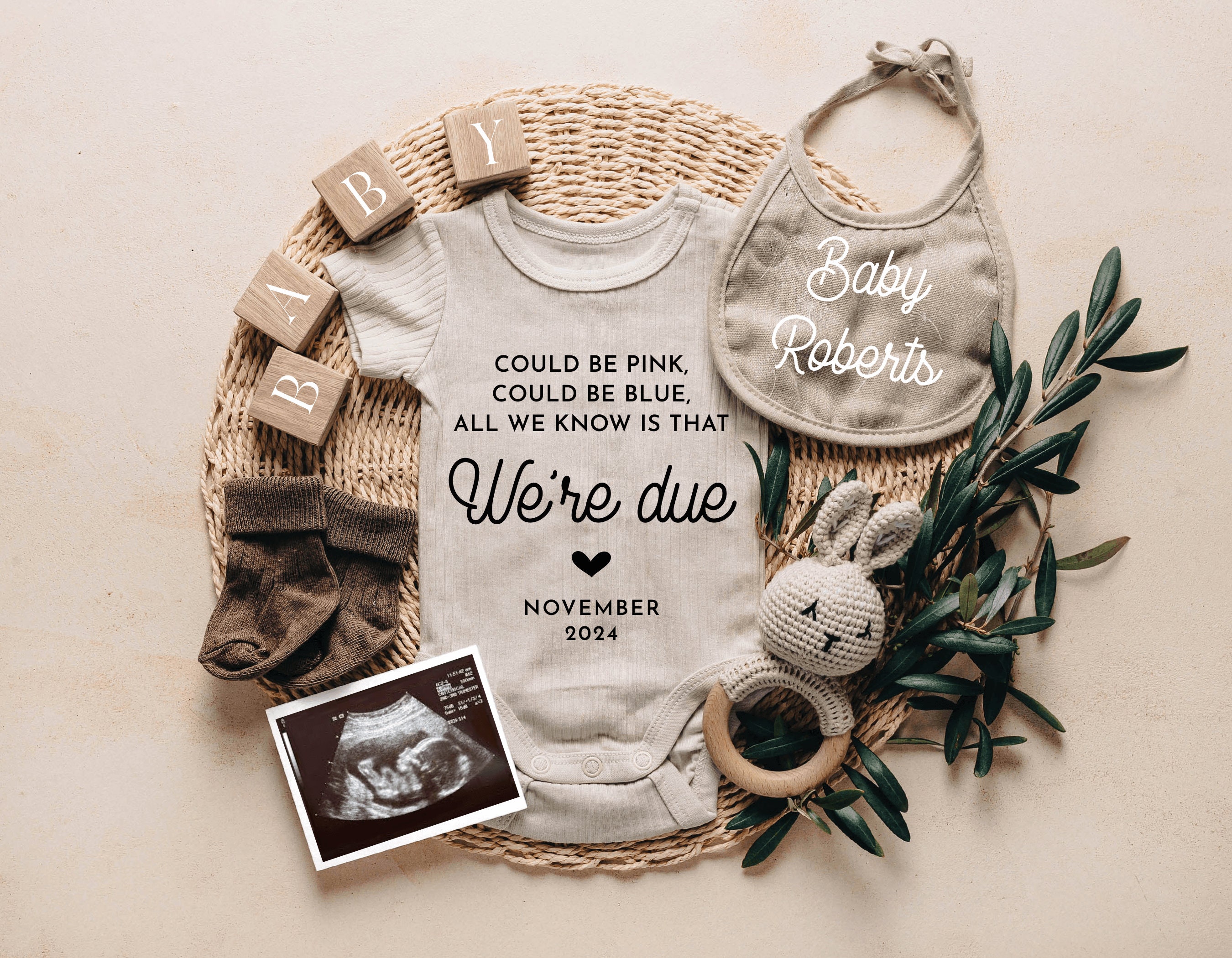 Digital Pregnancy Announcement Could Be Pink Could Be Blue - Etsy