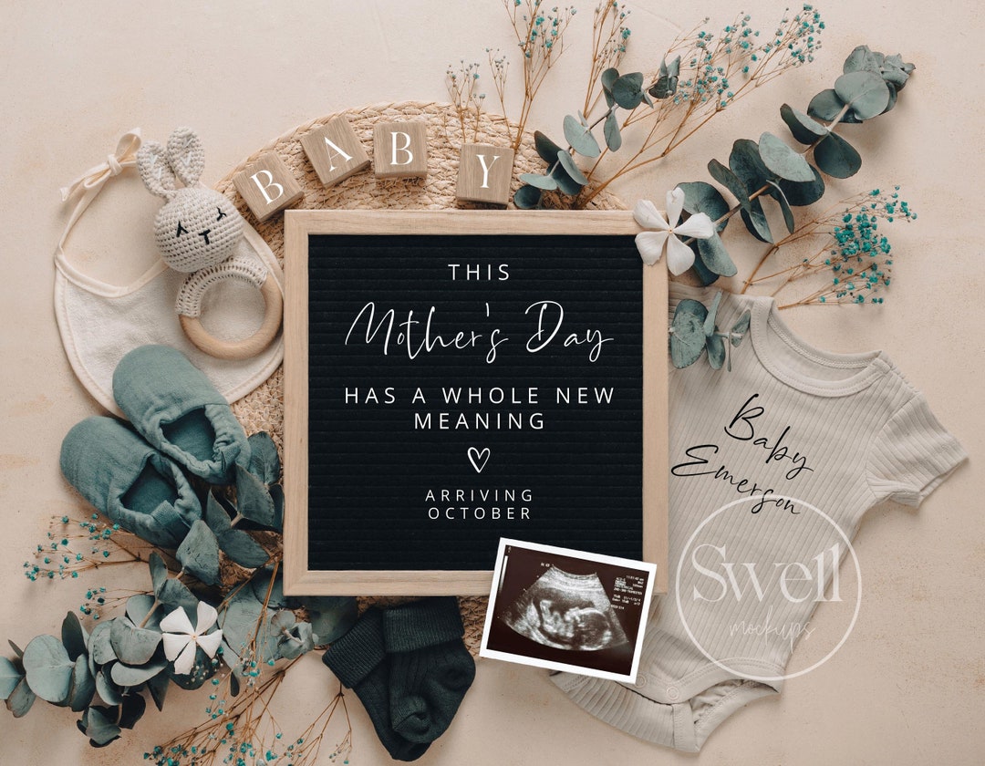 Mother's Day Pregnancy Announcement Digital Personalized Mothers Day ...