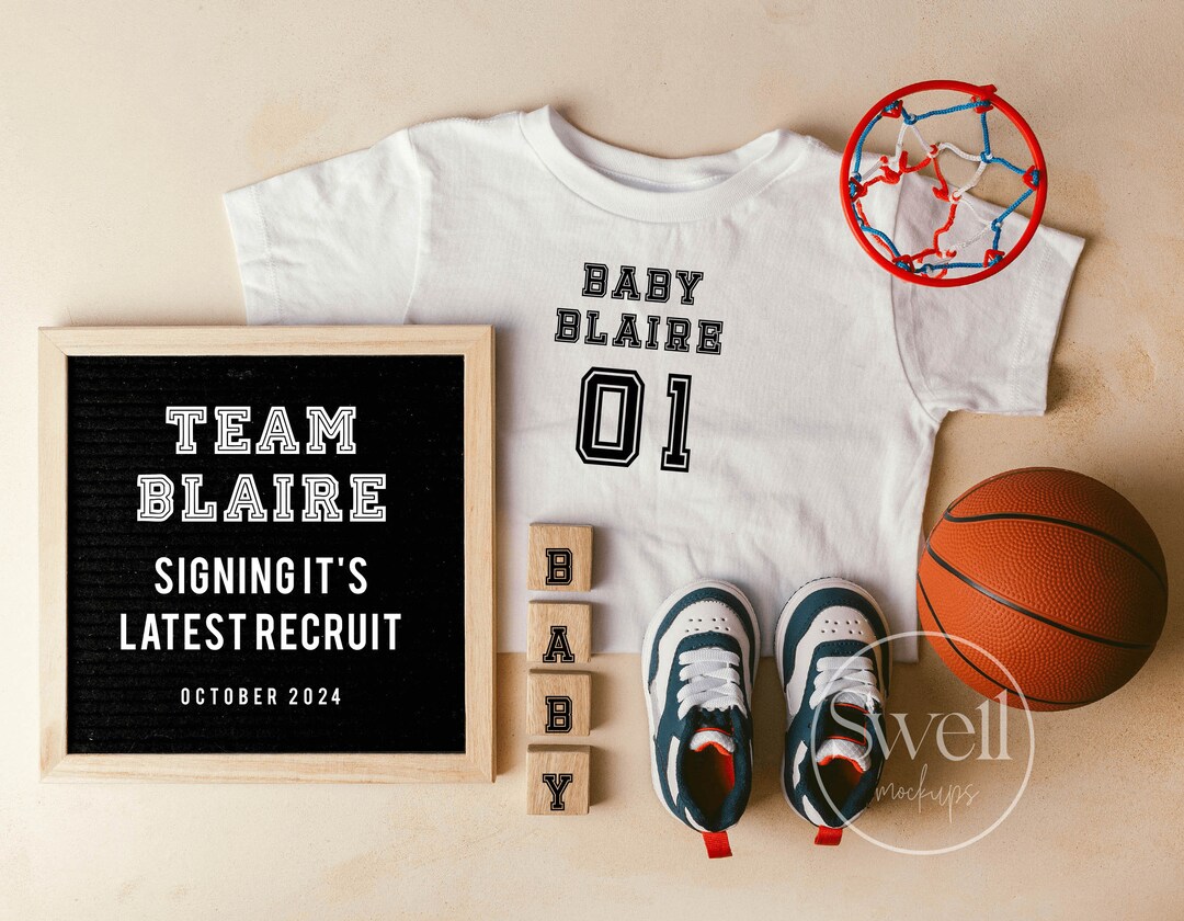 Sports Pregnancy Announcement Basketball Pregnancy Reveal Announcement ...