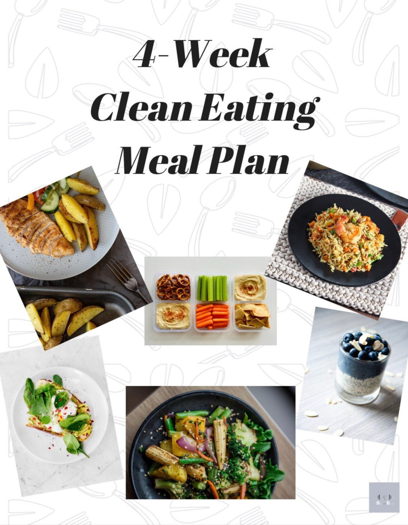 Easy Prep 4-week Clean Eating Meal Plan Simple Meals and - Etsy