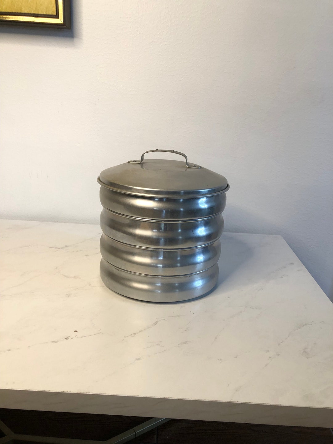 Vintage 60's Stackable Pie Canister in Chrome. Retro - Etsy