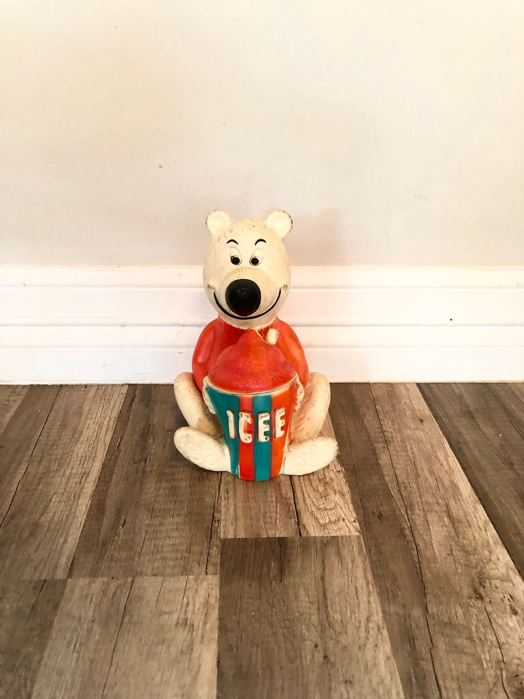 Vintage 1970's ICEE Polar Bear Squeezable Bank. - Etsy